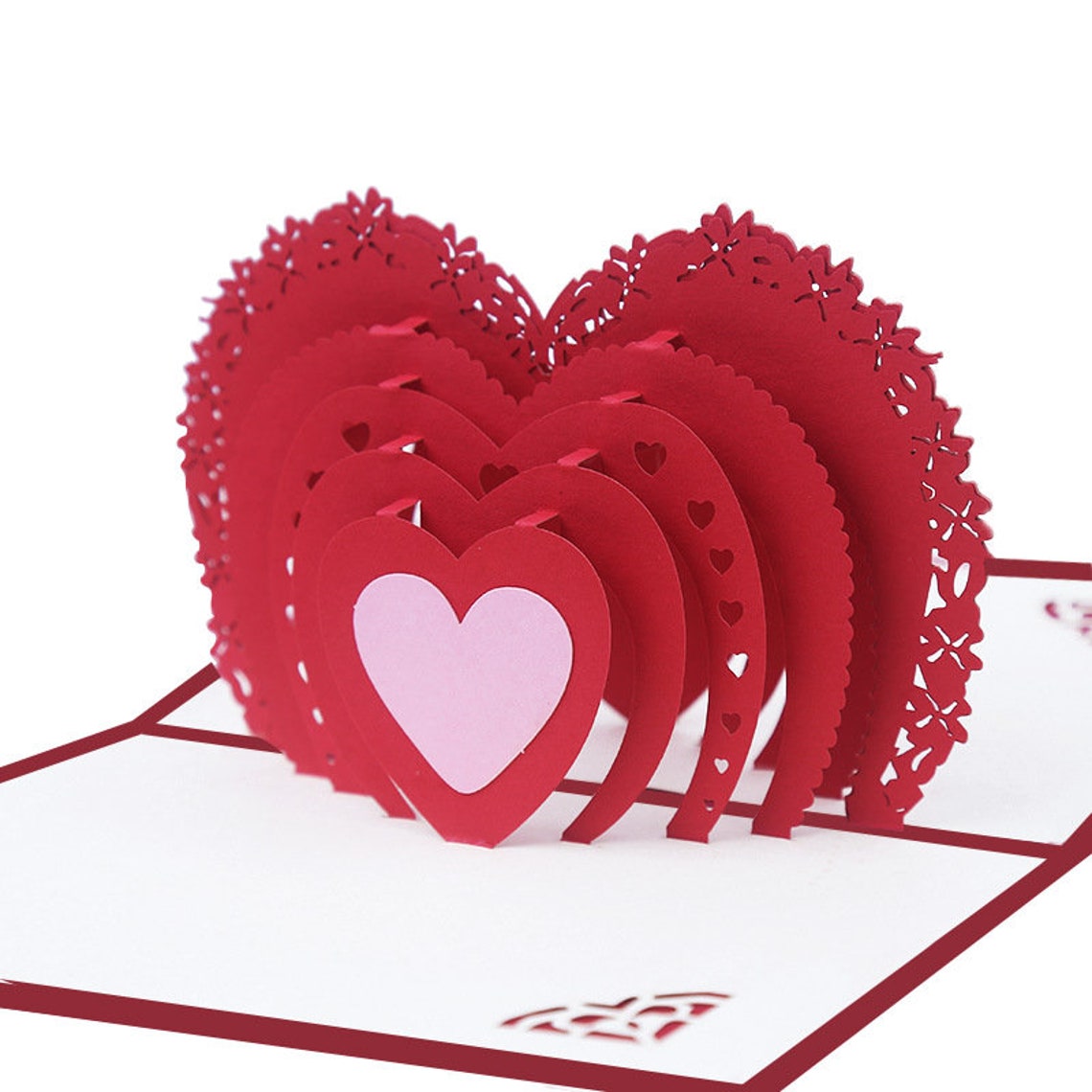 Love Heart 3D Pop up Card Kiss Your Heart Card Pop up Card - Etsy UK