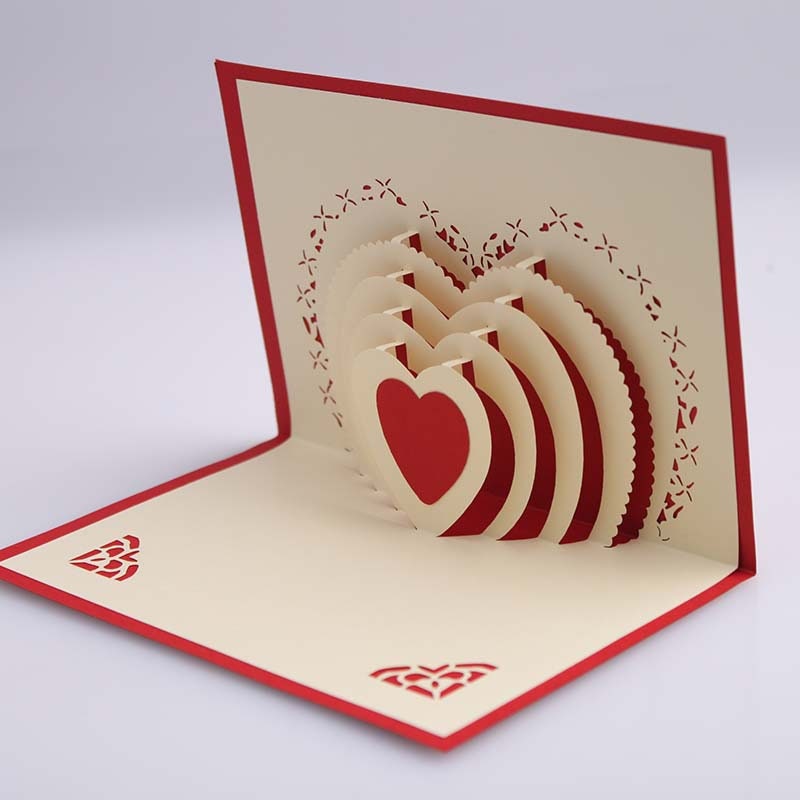 Love Heart 3D Pop up Card Kiss Your Heart Card Pop up Card - Etsy UK