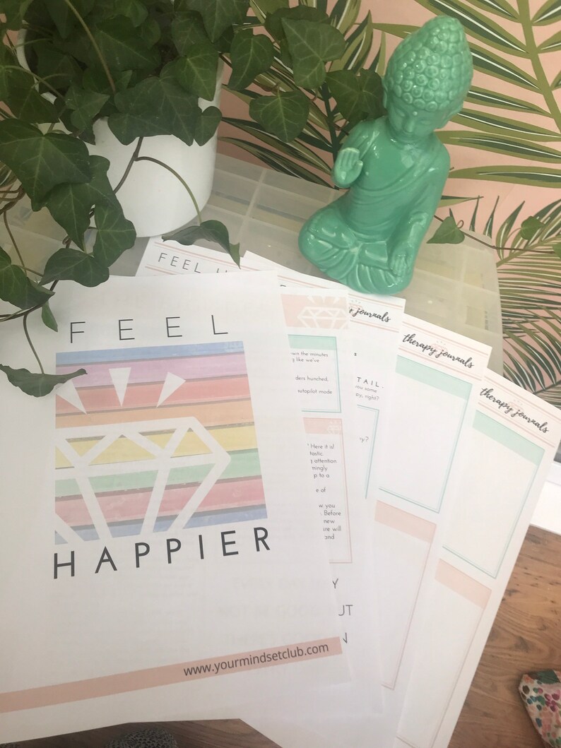 How to Feel Happier Guided Journal Mental Health Tracker | Etsy UK