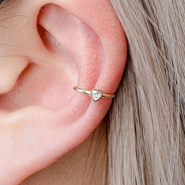 Heart Ear Cuff - Etsy