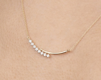 Diamond Smile Necklace - Etsy