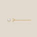 14K Solid Gold Single Stone Fishtail Nose Bone Stud Piercing, 24gauge ...