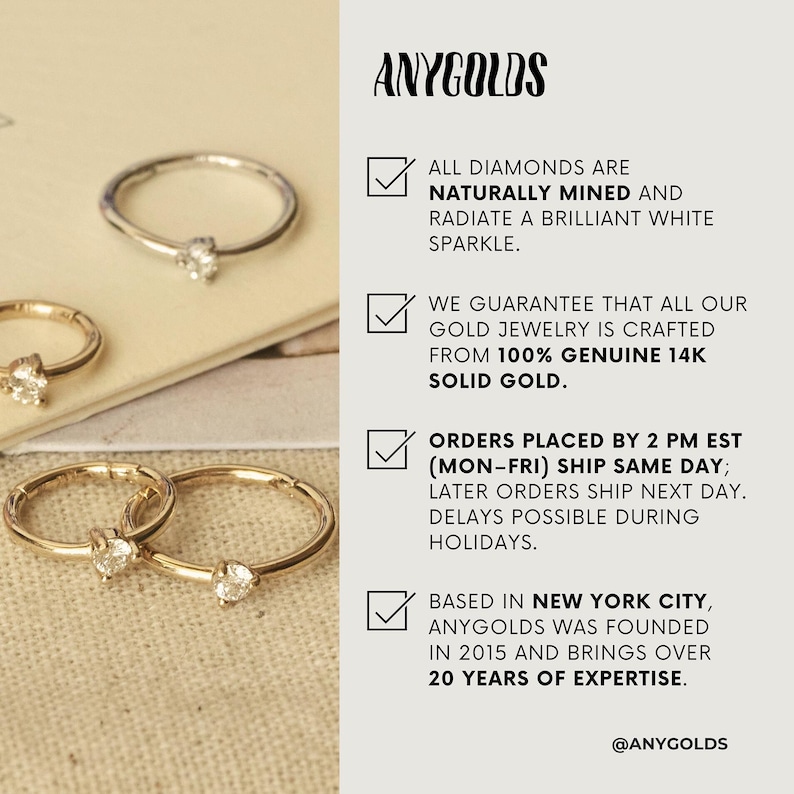 14K Solid Gold Bee Honeycomb Linked Chain Stud Earring, Diamond CZ ...