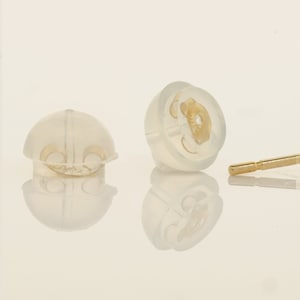 14K REAL Solid Gold Silicone Push-back, Push-back, Screw-back ...