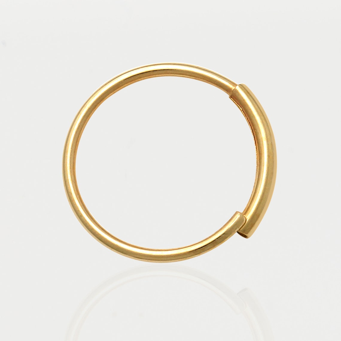 100% 14K REAL Solid Gold Nose Hoop Ring Lip Eyebrow - Etsy