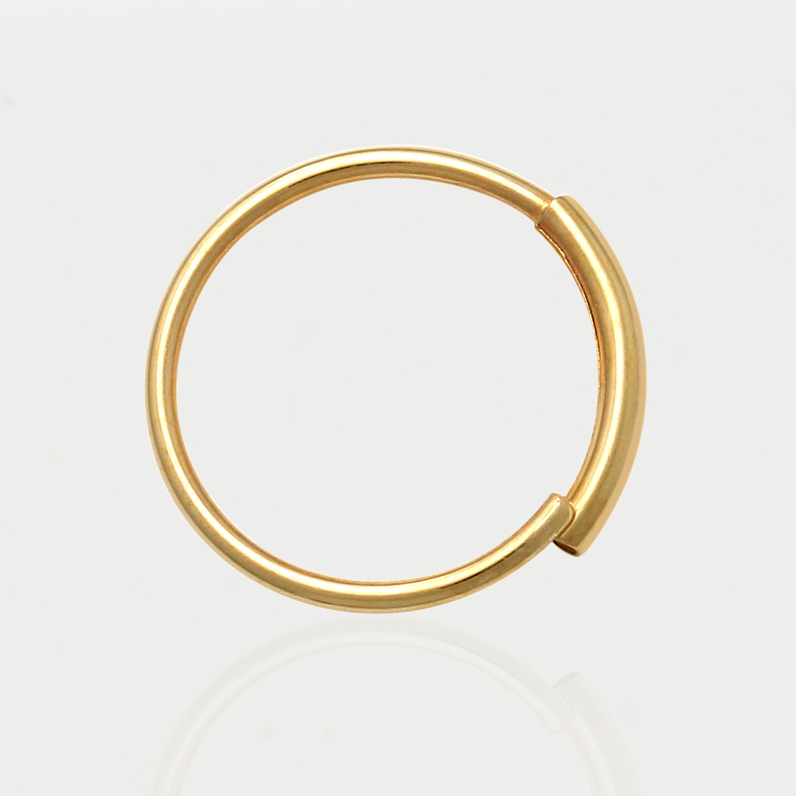 100% 14K REAL Solid Gold Nose Hoop Ring Lip Eyebrow - Etsy