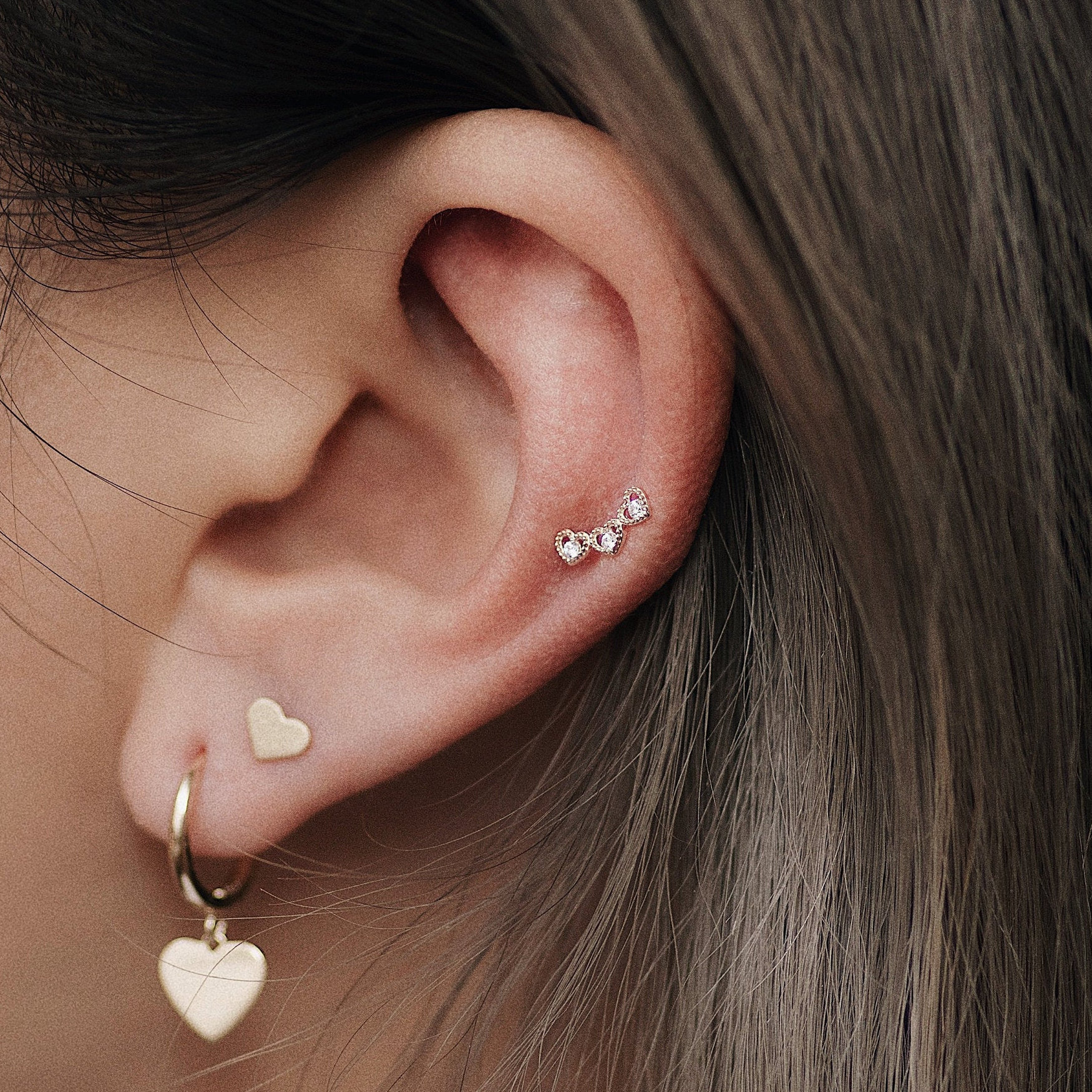 Ear Piercing Rook Heart