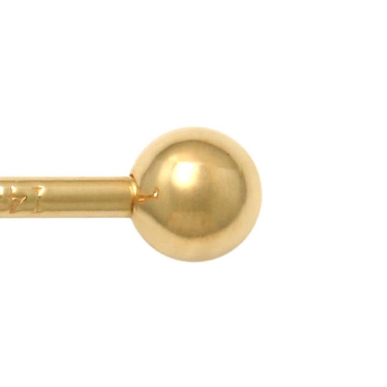 14K REAL Solid Gold Screw Ball Screw Disc Screw Flat Sphere - Etsy