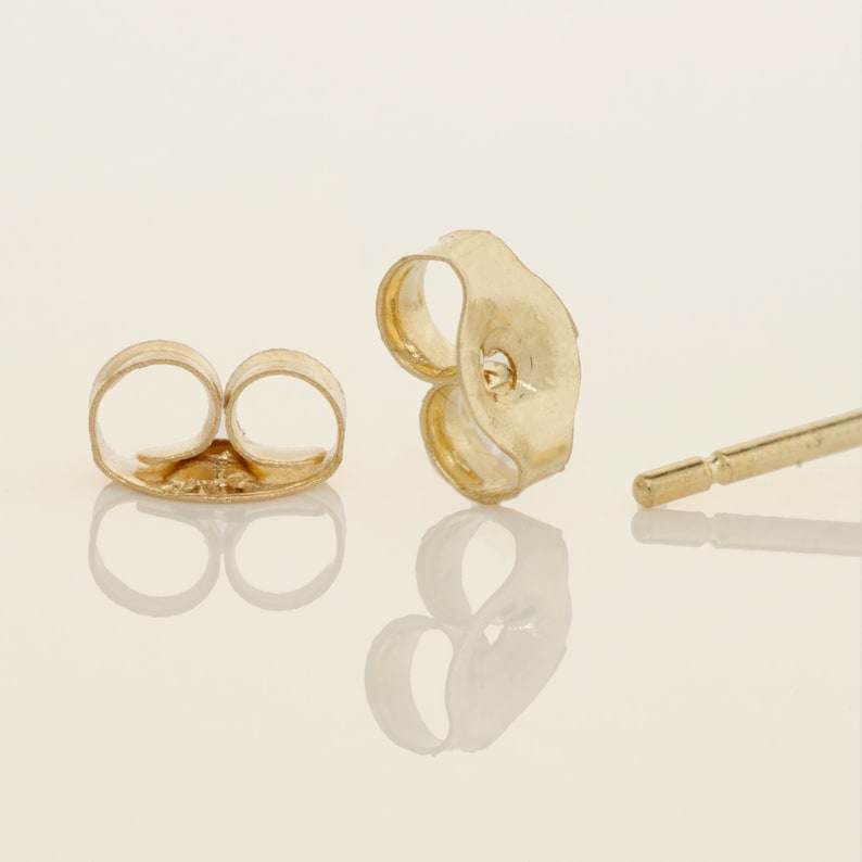 14K REAL Solid Gold Silicone Push-back Push-back Screw-back - Etsy