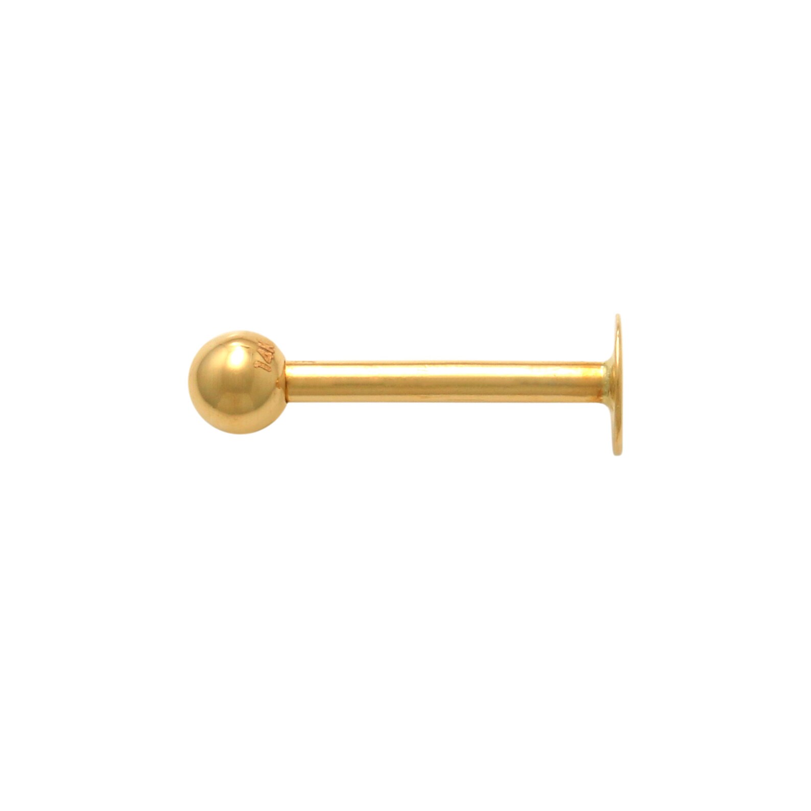 14K REAL Solid Gold Sphere Ball Labret Chin Cartilage Daith - Etsy