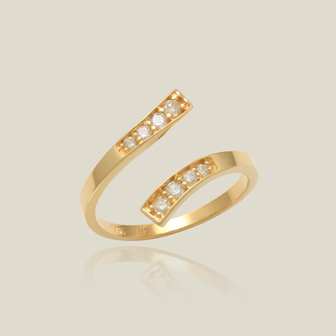 14K Echte Diamant Minimalist Zehenring echte Solid Gold Zierliche Baby ...