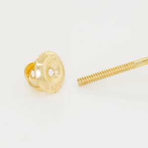 14K REAL Solid Gold Silicone Push-back, Push-back, Screw-back ...