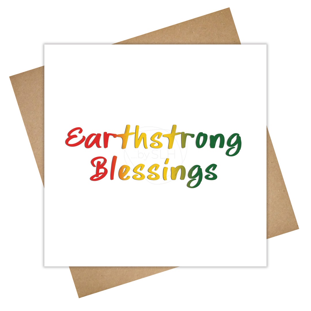 Earthstrong Blessings Birthday Card - Etsy