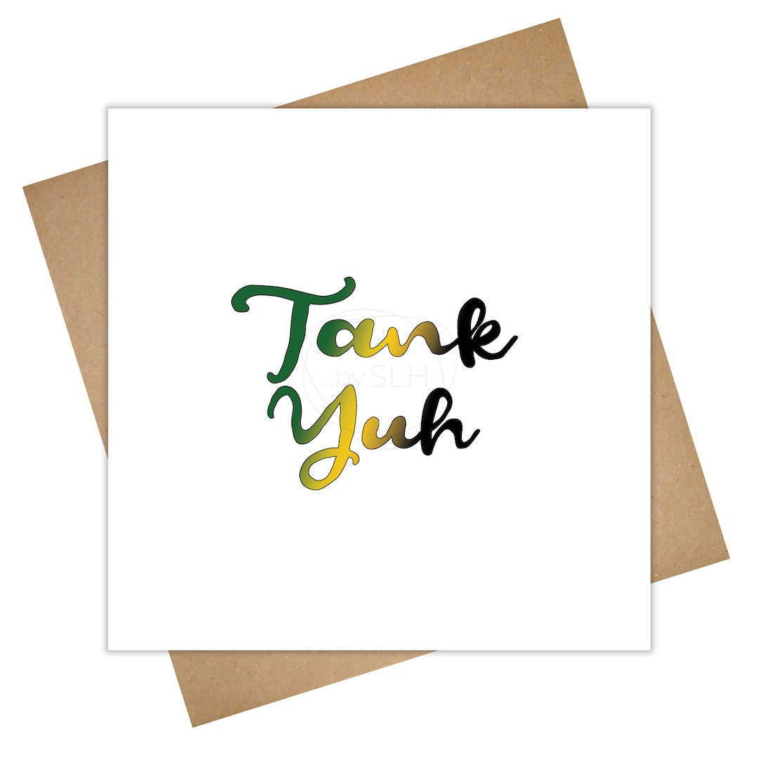 Tank Yuh - Thank You - Etsy
