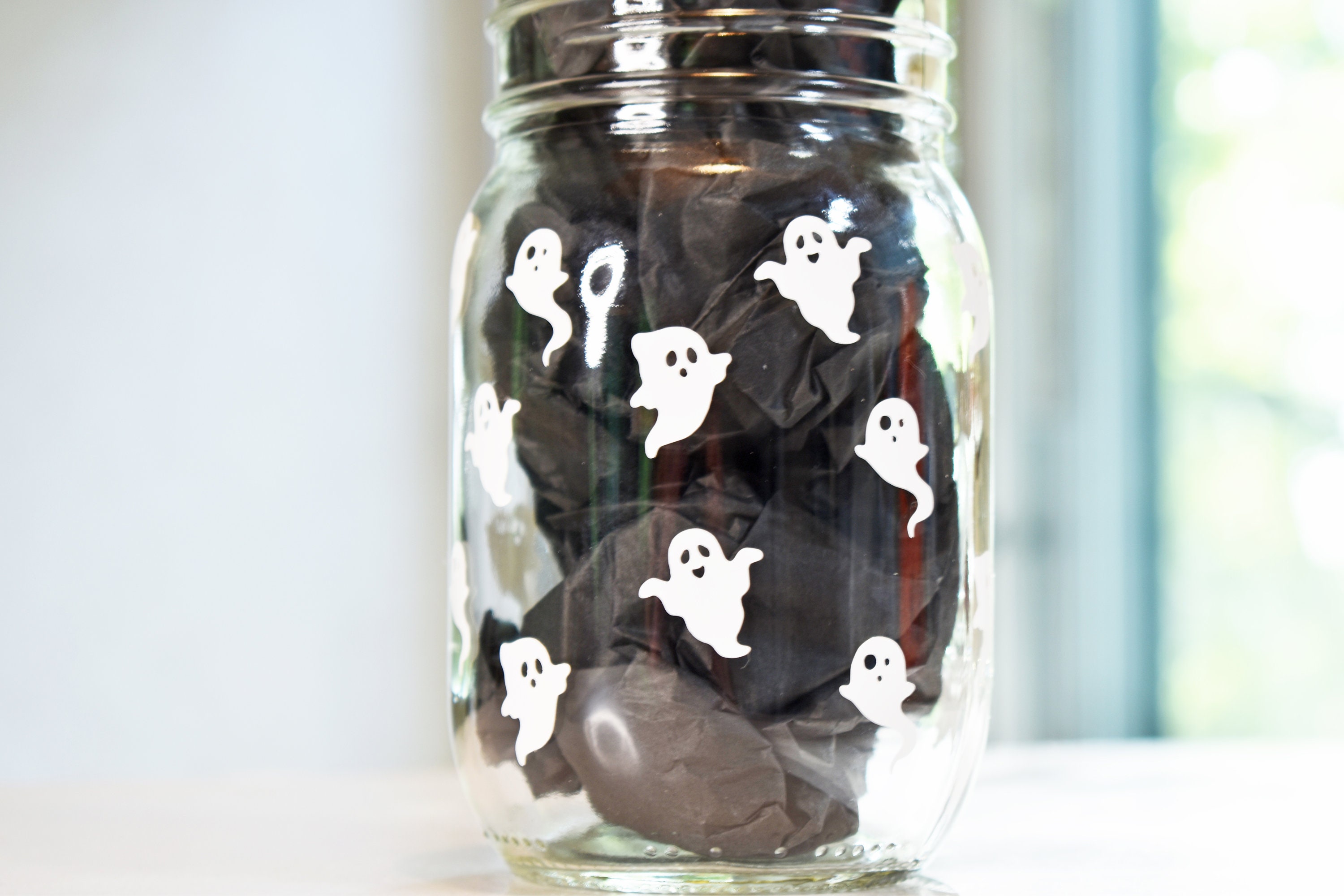 Halloween Ghost Decor/ghost Mason Jar/ghost Decor - Etsy
