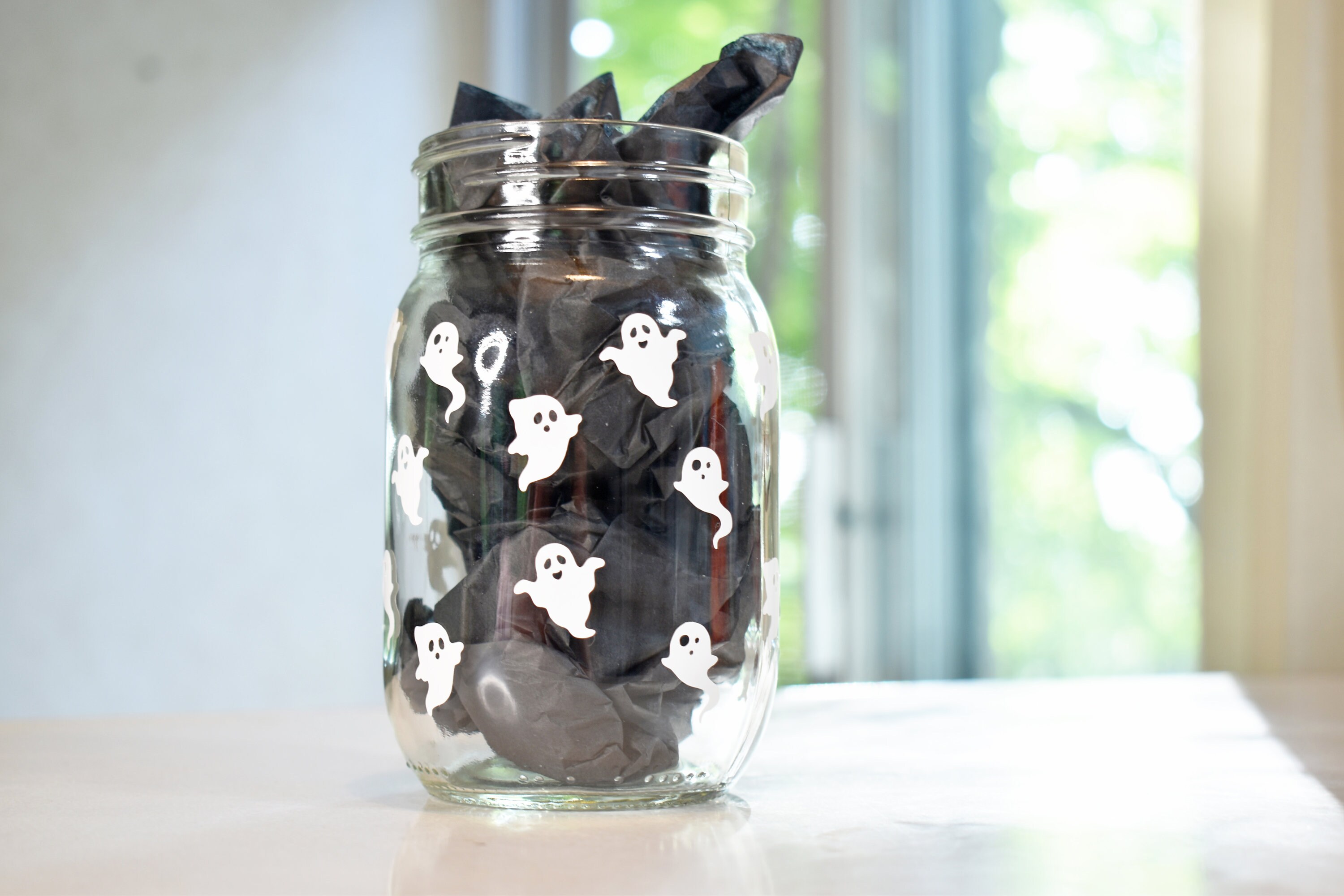Halloween Ghost Decor/ghost Mason Jar/ghost Decor - Etsy