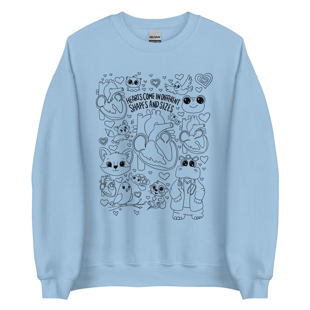 Heart Come in Different Shapes and Sizes Crew Neck Sweatshirt - Etsy