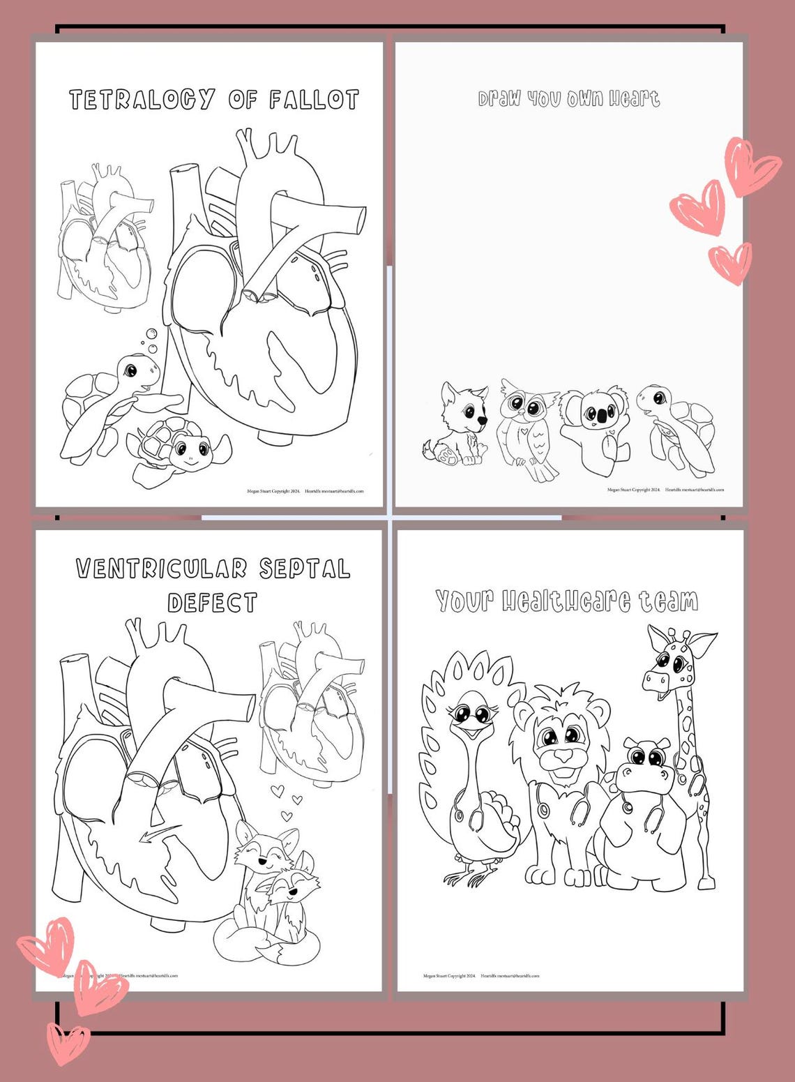 Congenital Heart Defect (CHD) Coloring Pages | Printable Educational ...