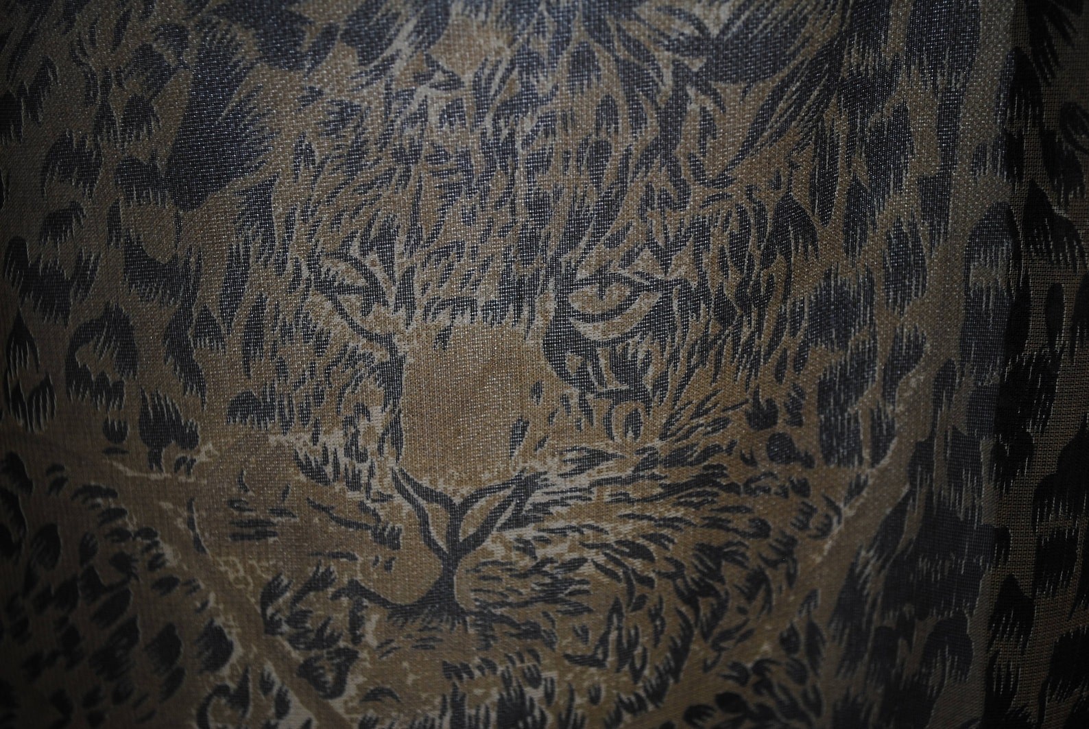 Tiger Printed V Neck Sheer Robe With 3 Wide Scalloped - Etsy