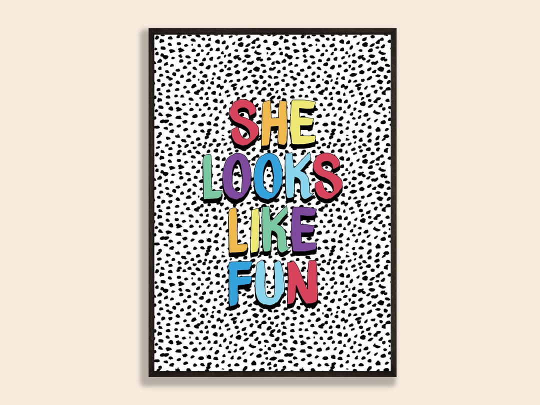 She Looks Like Fun / Music Poster / Gift / Print - Etsy UK
