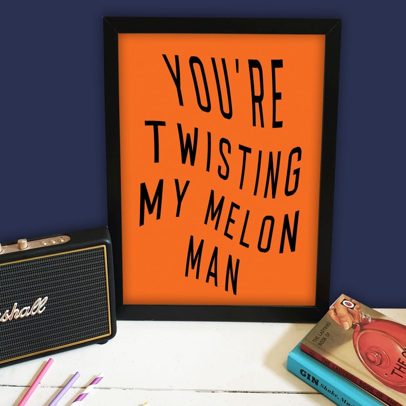 Twisting My Melon Man / Print | Etsy Twisting My Melon Man / Print | Etsy