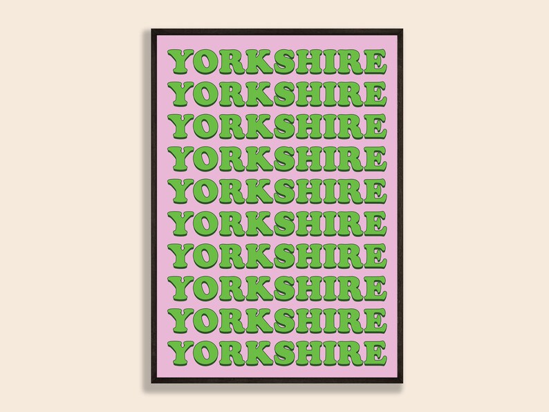 YORKSHIRE / Print / 3 Styles Available - Etsy UK