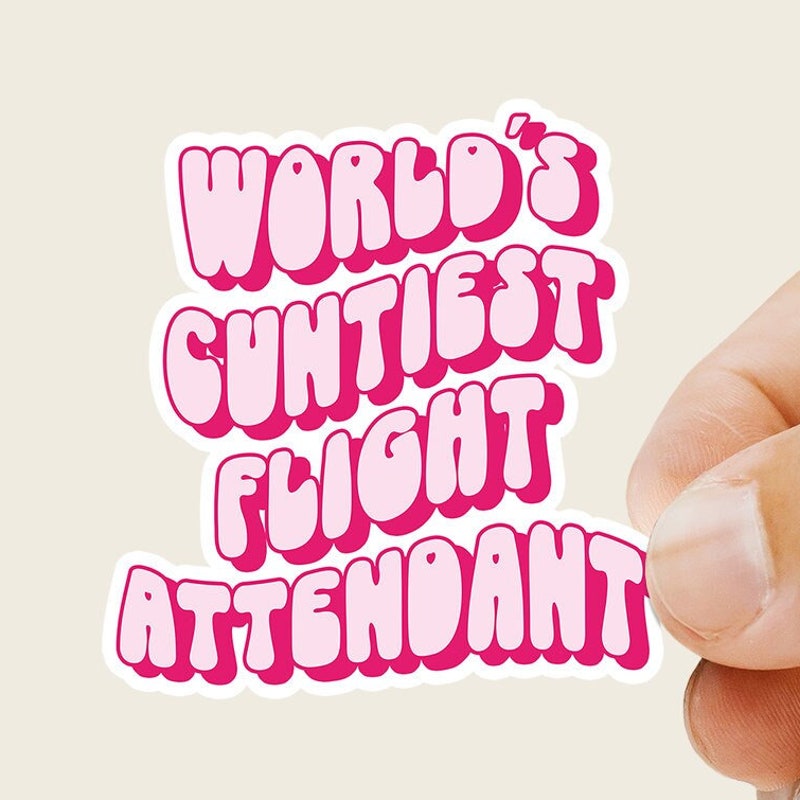 Flight Attendant Stickers - Etsy
