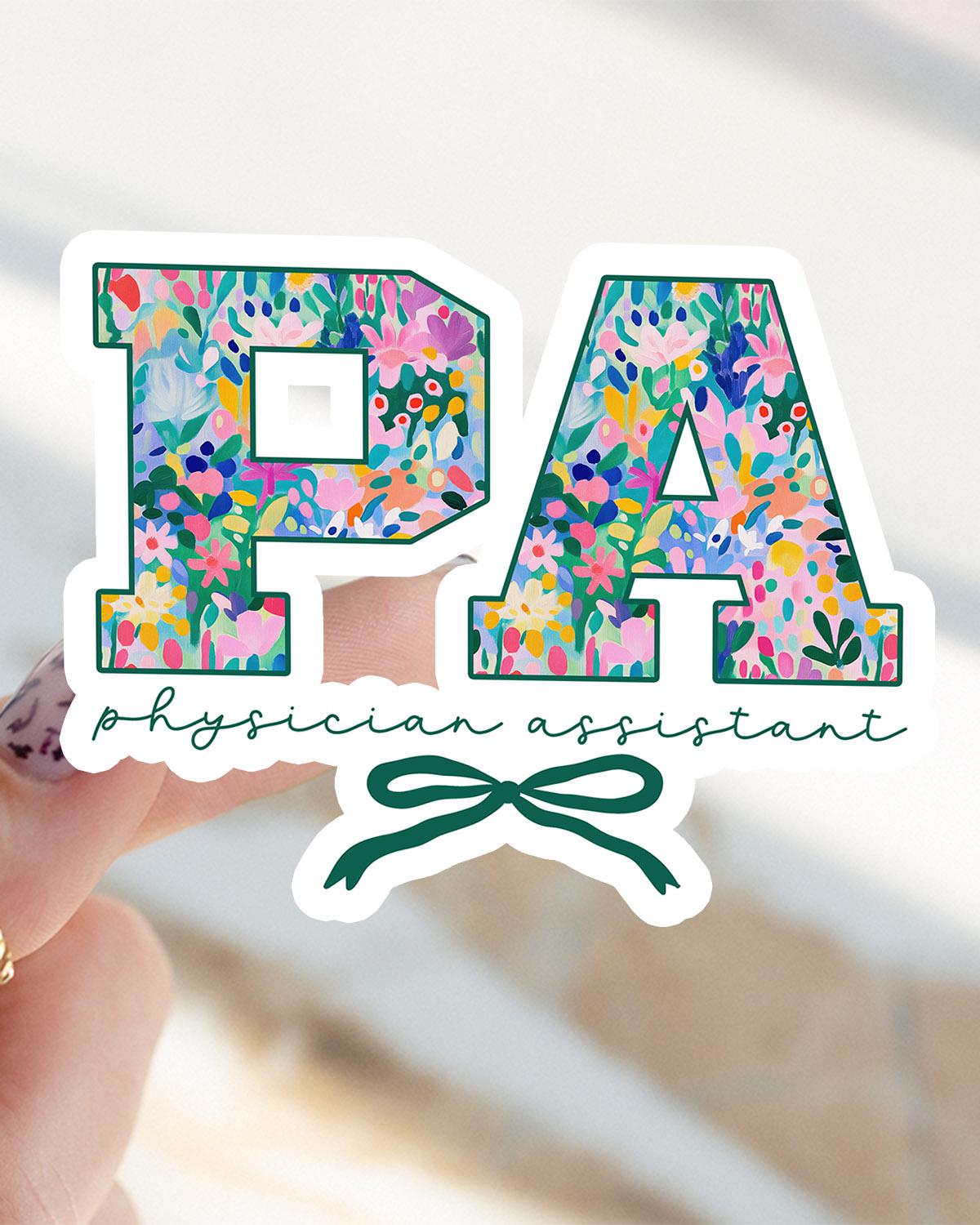 PA Sticker, Physician Assistant Graduation Kiss Cut Sticker, Gifts ...