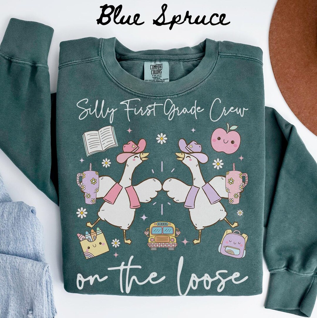 Comfort Colors First Grade Team Sweatshirt, Teacher Sweatshirt, 1st ...