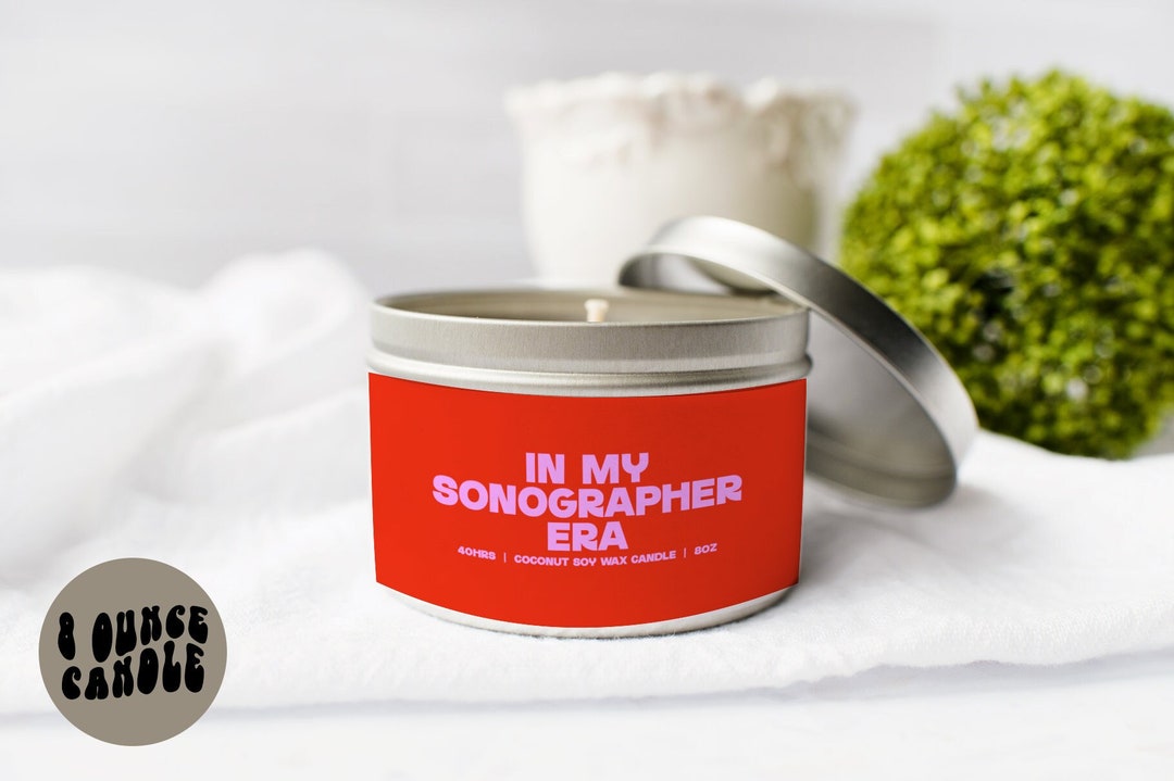 Sonographer Sonography Graduation Grad Candle, Gifts, Tin, Coconut Soy ...