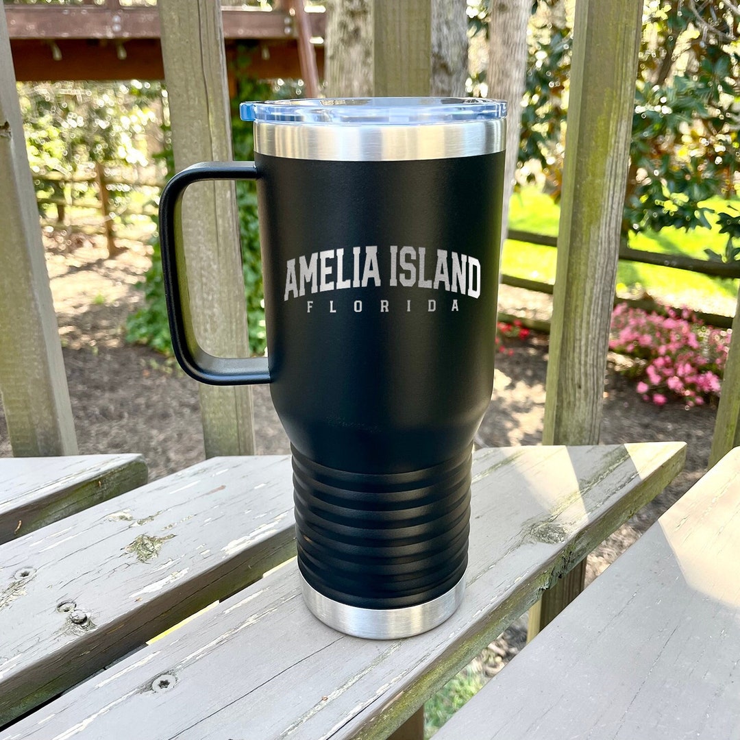 Amelia Island Florida Trip Moving Vacation Tumbler, Gifts, With Handle ...
