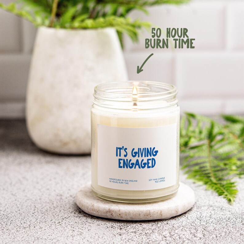 Engagement Gift, Engaged Candle, Proposal Celebration, Wedding She Said ...