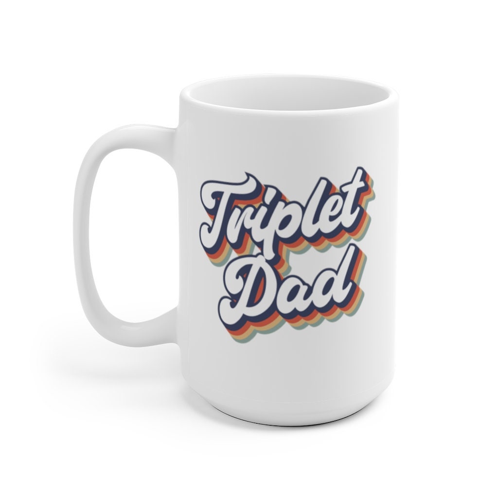 Triplet Dad Daddy of Triplets New Father Mug Funny Coffee - Etsy
