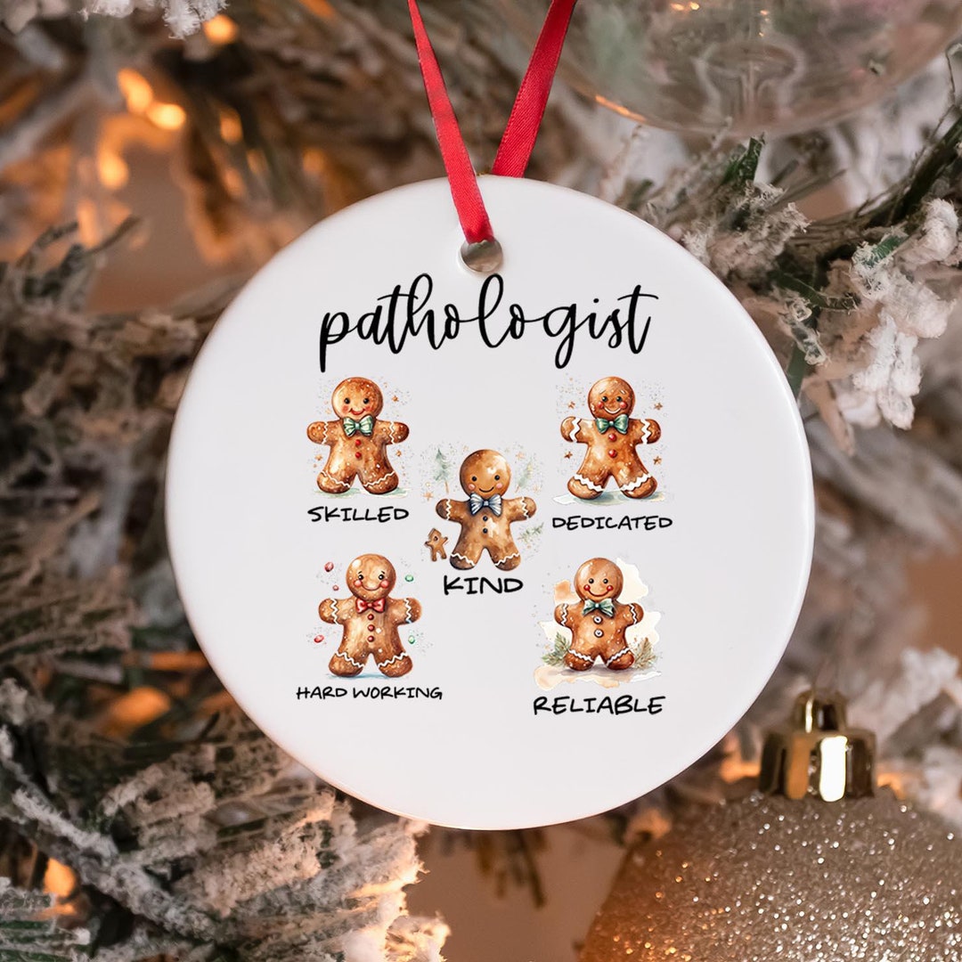 Pathologist Pathology Gingerbread Man Cookie Ornament, Gifts, Round ...