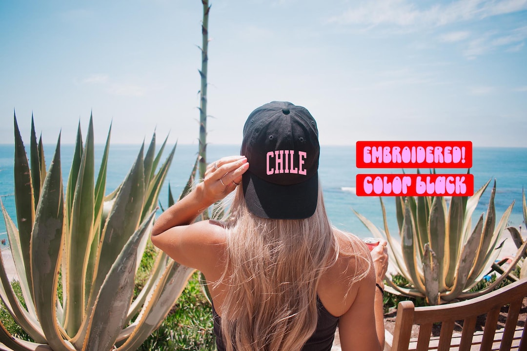 Chile Chilean Pride Hat, Pink, Gifts, Baseball Cap, Embroidered, White ...