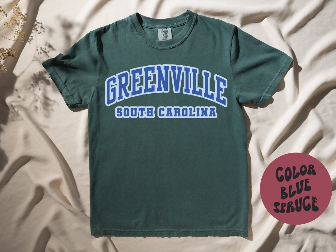 Greenville South Carolina SC Shirt, Gifts, COMFORT COLORS, Tshirt, Crew ...