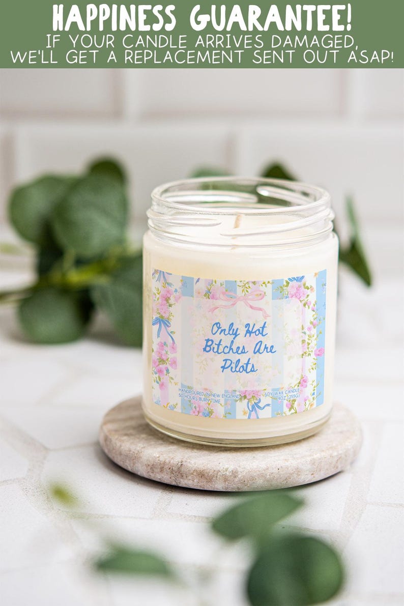 Floral Bow Pilot Graduation Gifts, Flight School Candle, Whimsical Bow ...