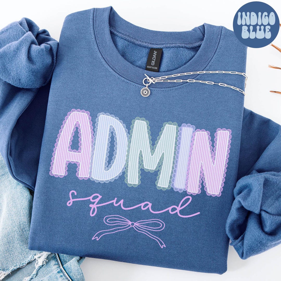 Admin Team Sweatshirt, Stripes Bow Teacher Sweatshirt, Administration ...