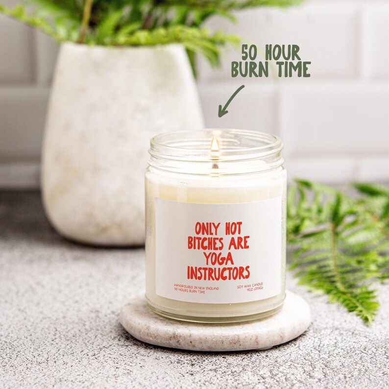 Yoga Instructor Gift Funny Candle, Unique for Wellness Coach, Yoga ...