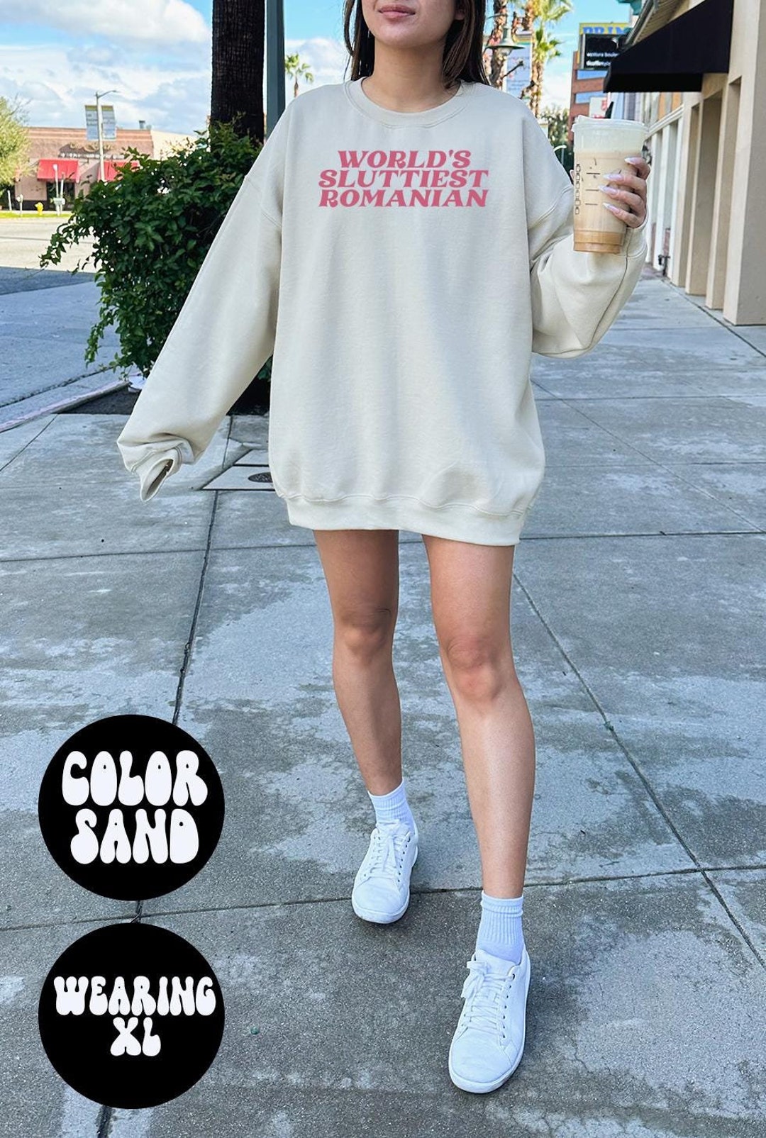 Romanian Romania Worlds Sluttiest Sweatshirt, Gifts, Crewneck, Funny Sweater Shirt, Jumper, Men ...