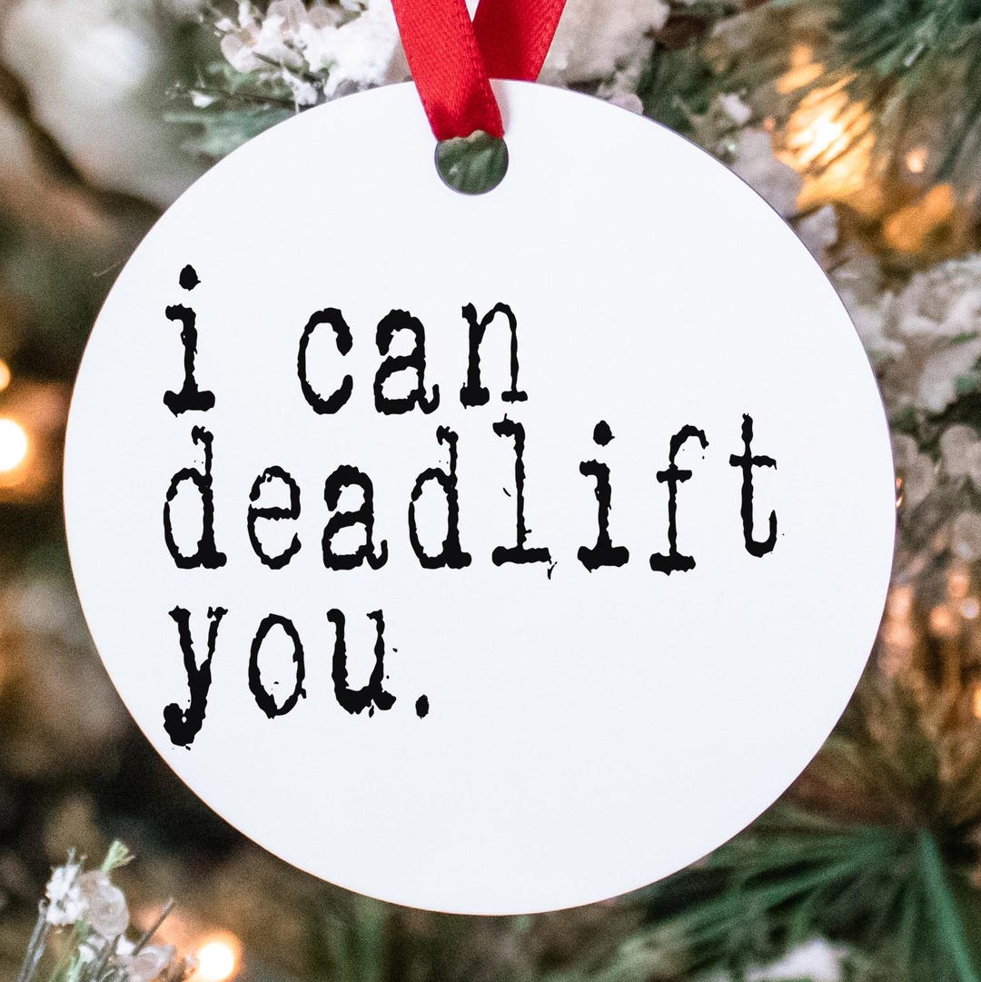 Deadlift Weightlifting Lifting Weights Workout Ornament, Christmas ...