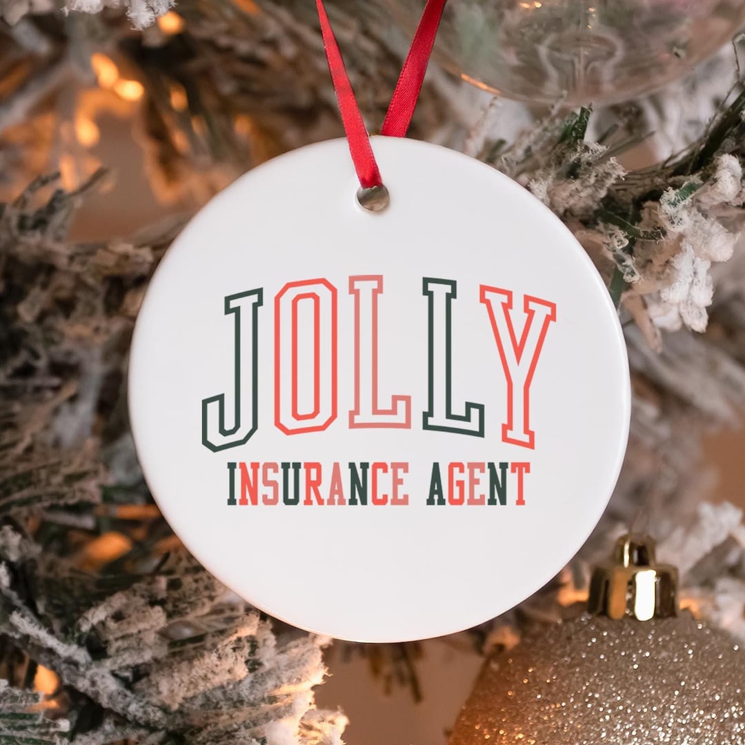 Insurance Agent Ornament, Insurance Agent Gifts, Round, Christmas ...