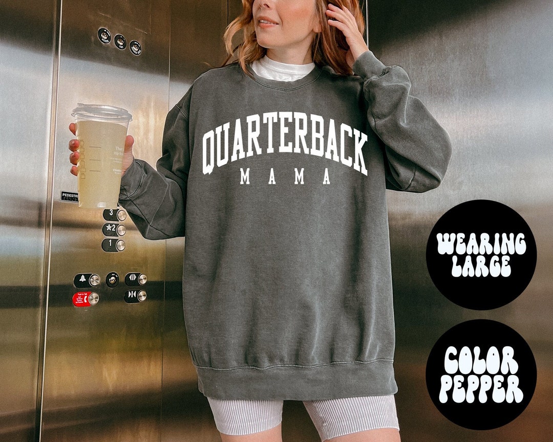 Quarterback Mama Mom Sweatshirt, COMFORT COLORS, Gifts, Crewneck ...