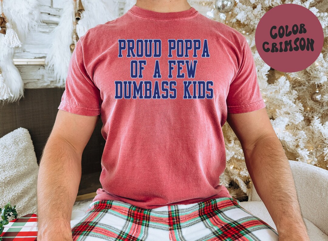 Poppa New Grandpa Fathers Day Grandfather Shirt, Gifts, COMFORT COLORS ...