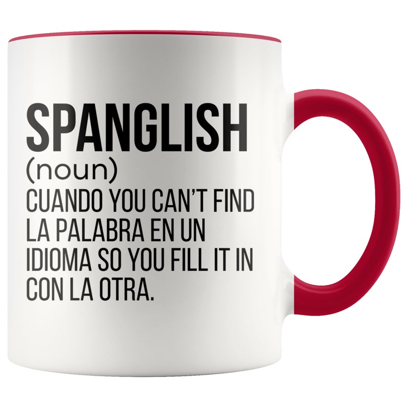 Spanglish Mug Mexican Coffee Mugs Spanish Teacher Ts Etsy