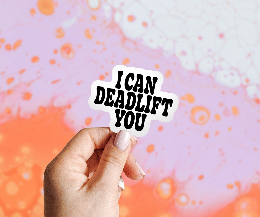Deadlift Weightlifting Lifting Weights Workout Sticker, Gifts, Kiss Cut ...