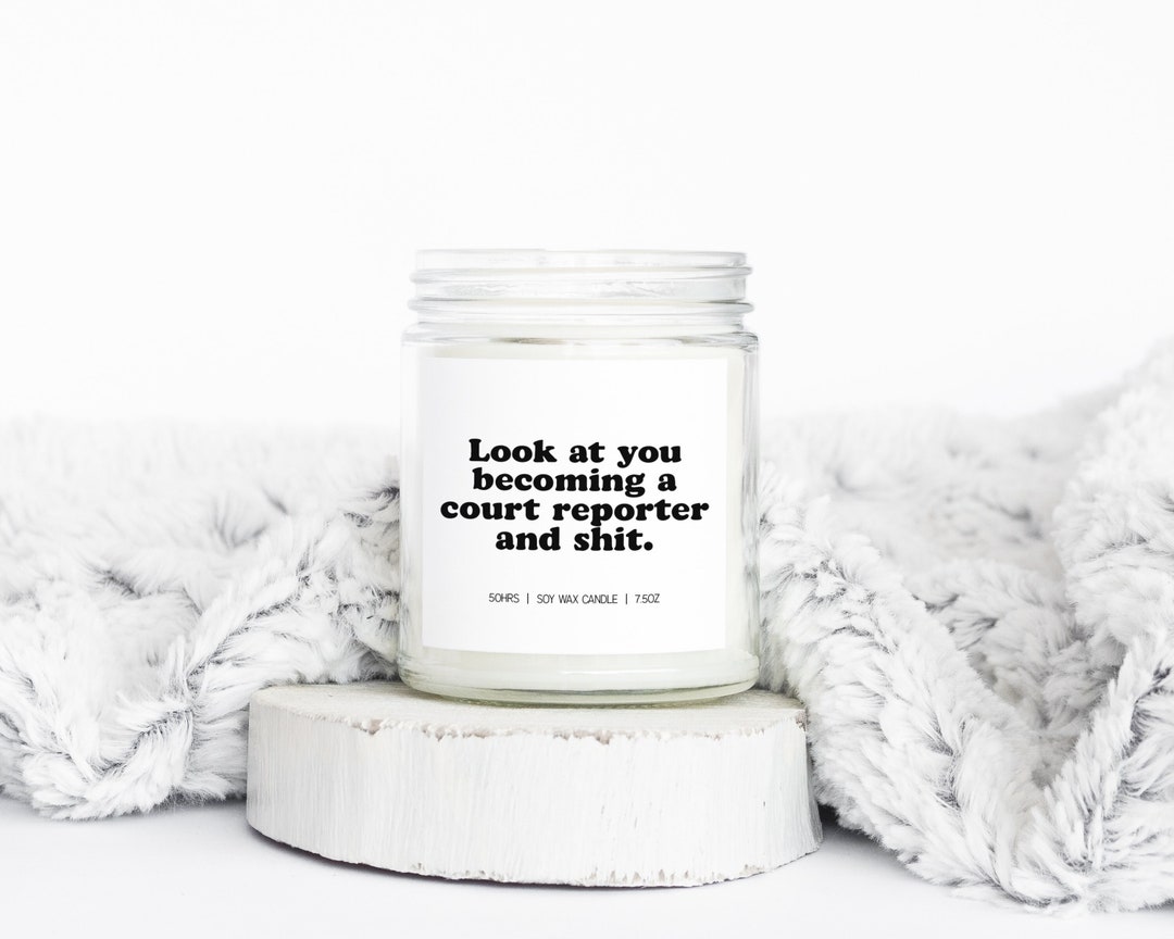 Court Reporter Reporting Graduation Gifts, Funny Candle, Housewarming ...