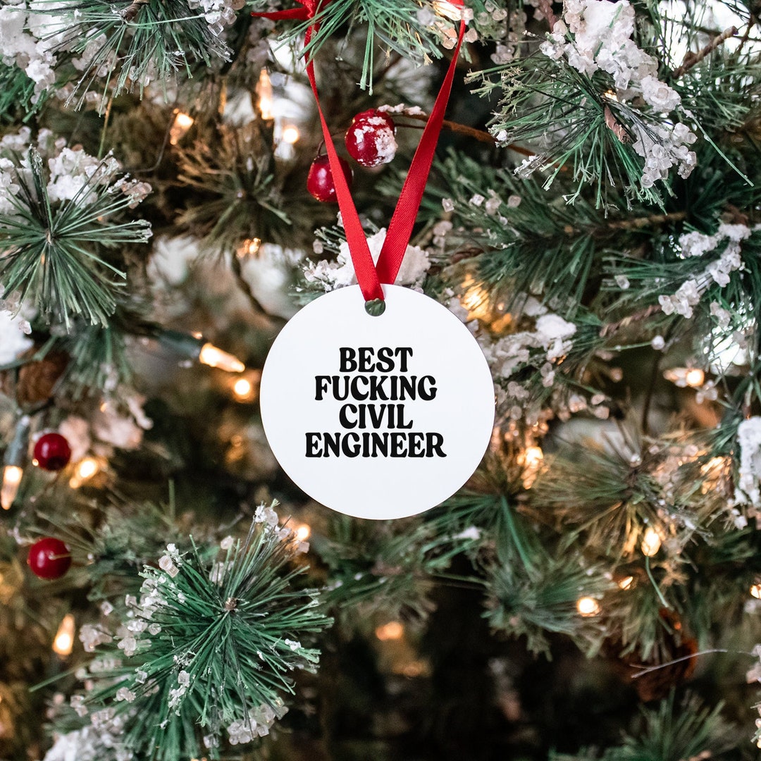 Civil Engineer Engineering Graduation Gifts, Ornament, Round, Christmas ...