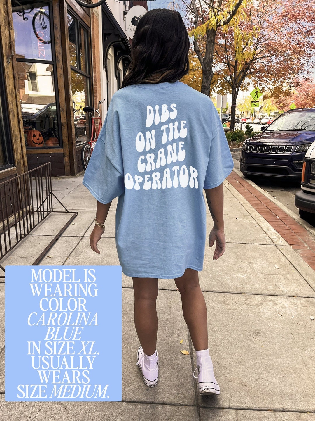 Crane Operator Wife Girlfriend Husband Anniversary Wedding BACK PRINT ...