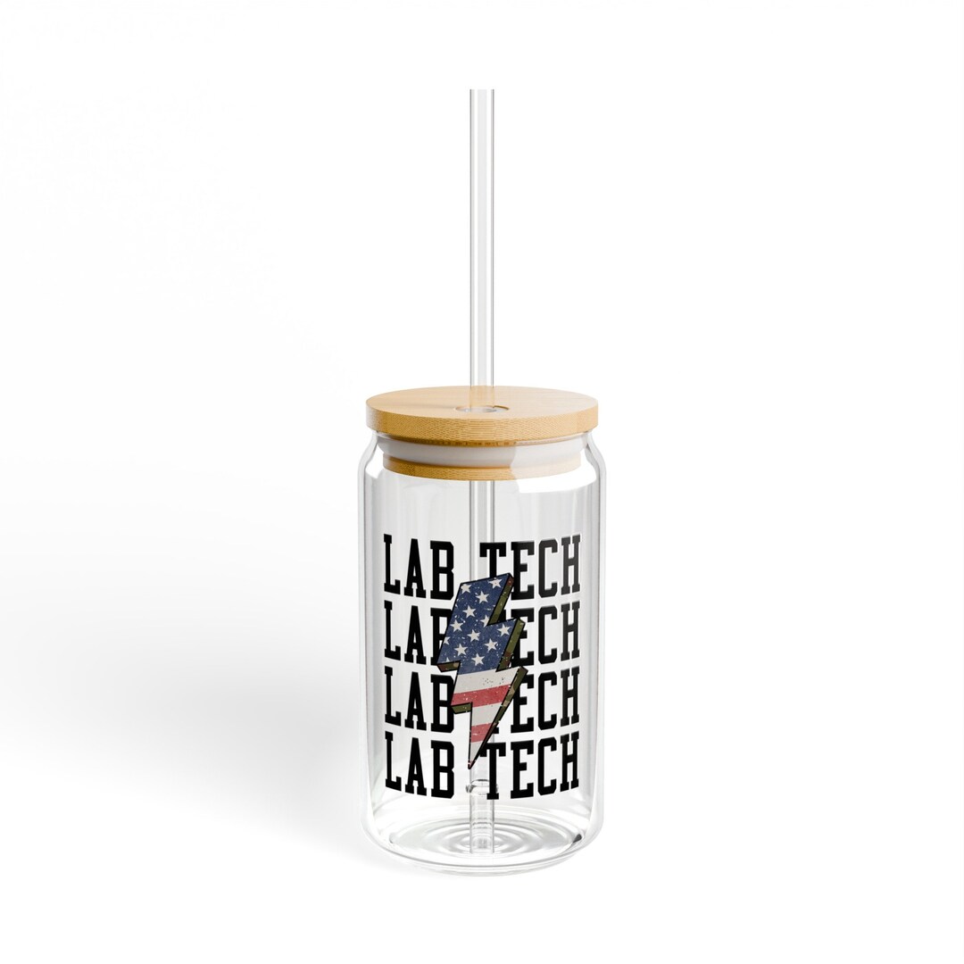 Lab Tech Laboratory Graduation Glass Tumbler, Gifts, Mug, Reusable Cup ...